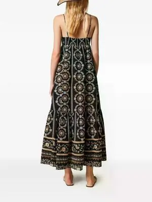 TWINSET Long Muslin Dress With Broderie Anglaise