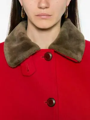 A.N.G.E.L.O. VINTAGE CULT 1980s Buttoned Coat With Fur Collar