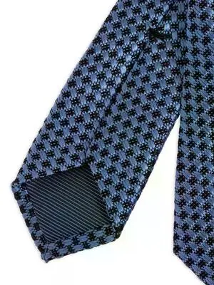 TOM FORD Patterned Neck Tie - Blue