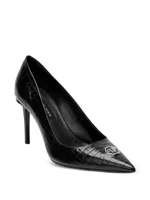 Philipp Plein Croco-print Logo Pumps