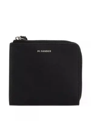 JIL SANDER Zip Leather Wallet - Black