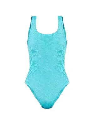 PARAMIDONNA Textured One-piece Swimsuit - Blue
