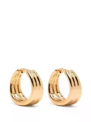 MISSOMA Savi Triple Ridge Hoop Earrings - Gold