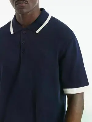 Maison Kitsuné Ribbed-trim Polo Shirt