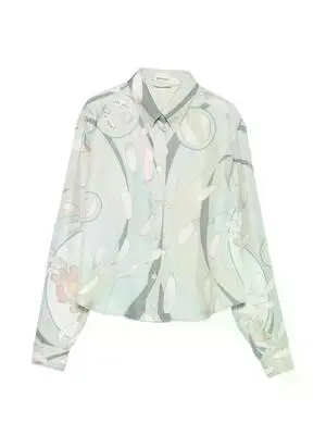 Hermès 2000s Floral Silk Shirt