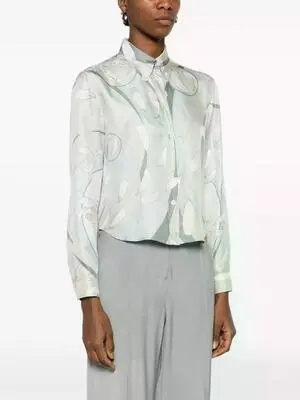 Hermès 2000s Floral Silk Shirt