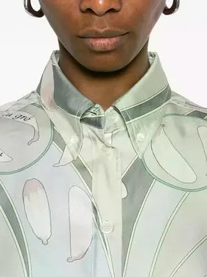 Hermès 2000s Floral Silk Shirt
