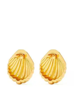 Anni Lu Ocean Treasure Shell Stud Earrings - Gold