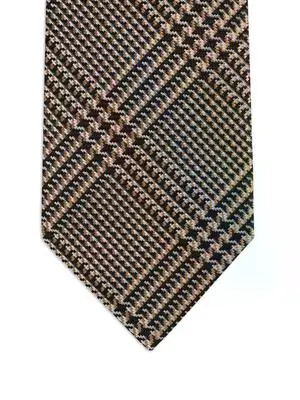 TOM FORD Checked Tie - Brown