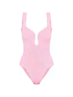 PARAMIDONNA Mika Textured One Piece Swimsuit - Pink