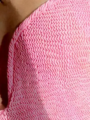 PARAMIDONNA Mika Textured One Piece Swimsuit - Pink