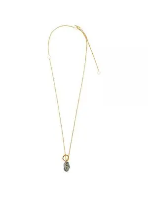 JIL SANDER Ring Pendant Necklace - Gold