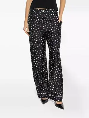 Moschino Printed Straight Leg Trousers