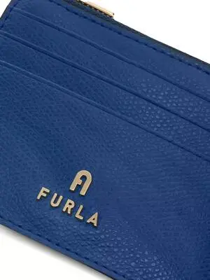 Furla Camelia Textured Card Case - Blue