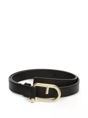 Furla Nuvola Leather Buckle Belt - Black