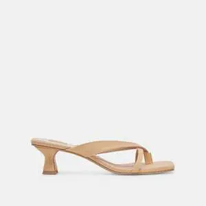 DOLCEVITA Brevel Heeled Sandals - Natural Raffia
