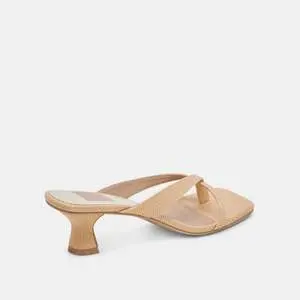 DOLCEVITA Brevel Heeled Sandals - Natural Raffia