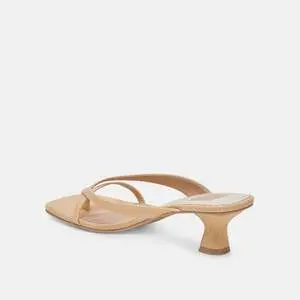 DOLCEVITA Brevel Heeled Sandals - Natural Raffia