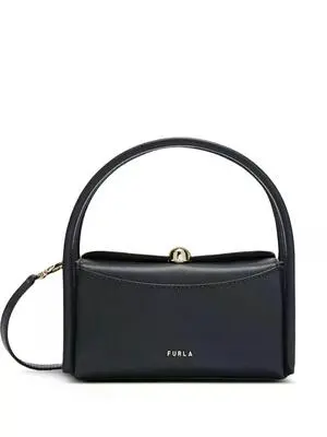 Furla Mini Nicole Grained-leather Boston Bag - Blue