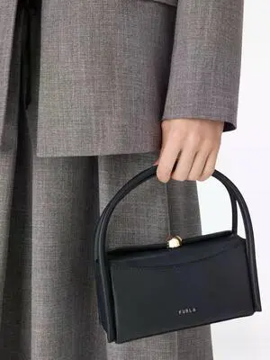 Furla Mini Nicole Grained-leather Boston Bag - Blue