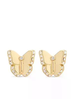 COACH® Butterfly Embellished Stud Earrings - Gold