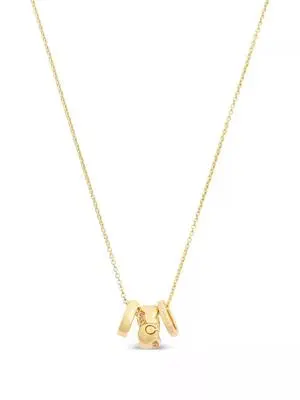 COACH® Logo Charm Necklace - Gold