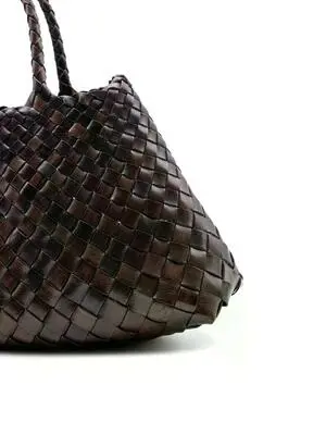 Dragon Diffusion Woven Leather Tote Bag - Brown