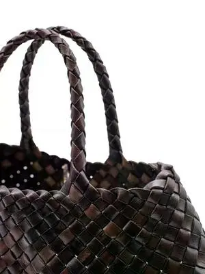 Dragon Diffusion Woven Leather Tote Bag - Brown