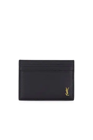 Saint Laurent Credit Card Case In Navy - Midnight Blue