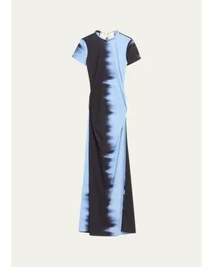 Silvia Tcherassi Yara Tie-dye Maxi Dress - Night Blue