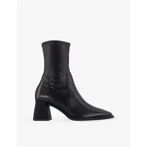 VAGABOND SHOEMAKERS Flared-heel Leather Heeled Ankle Boots - Black