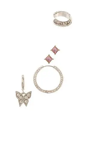 8 Other Reasons Wicked X Happy Now Earring Set - Silver