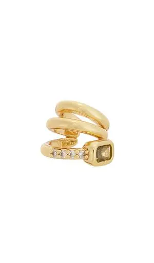 Ettika Cluster Ear Cuff - Gold & Yellow