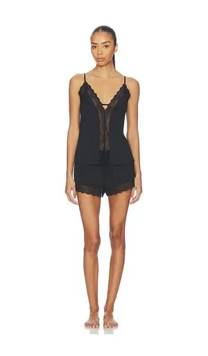 Eberjey Lara Cami And Short Pj Set - Black
