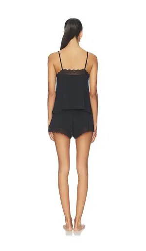 Eberjey Lara Cami And Short Pj Set - Black