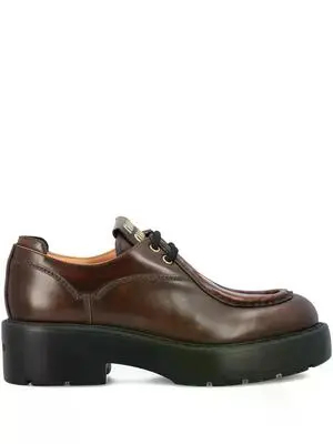 Miu Miu Sienna Leather Platform Derby Shoes