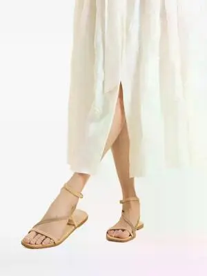 Eleventy Crystal-embellished Ankle Strap Sandals