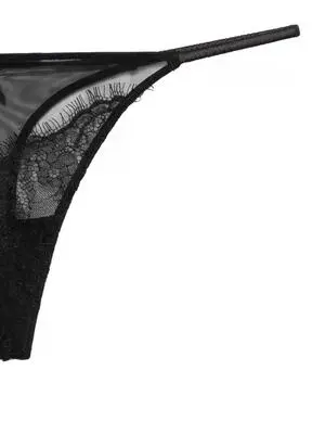Patrizia Pepe Lace Thong - Black