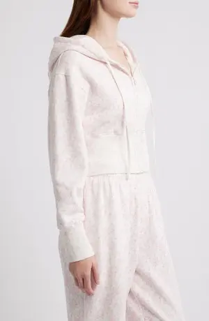 LoveShackFancy Arienne Ribbon Print Hoodie - Chantilly