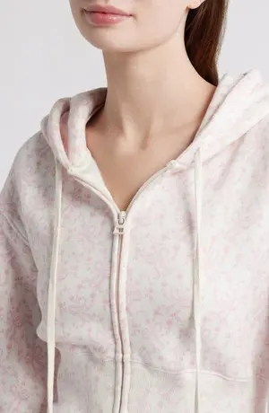 LoveShackFancy Arienne Ribbon Print Hoodie - Chantilly
