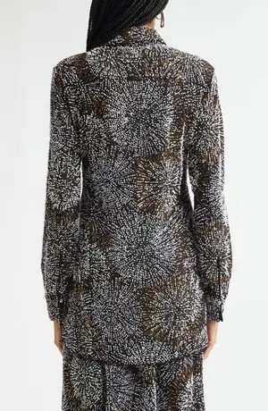 Rabanne Firework Embellished Crepe Shirt