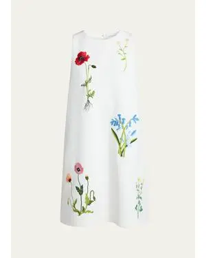 Stella McCartney Fringe-trim Sleeveless Dress - Cream