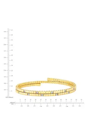 CRISLU Pure Flex Three Row Zirconia Bracelet - 18kt Yellow Gold/clear Stone