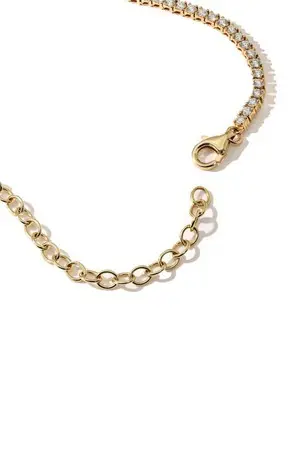 MARK HENRY Half & Half And Diamond Tennis Necklace - Emerald