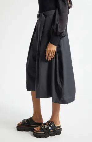 Sacai Belted Pleated Culottes - Gray