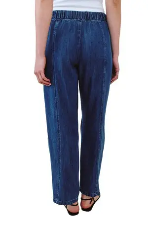 Bella Dahl Seamed Barrel Chambray Tencel Pants