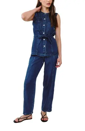 Bella Dahl Seamed Barrel Chambray Tencel Pants