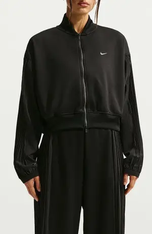 Nike Sportswear Pleated Sleeve Bomber Jacket - 010 Black/sail