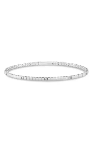 CRISLU Cubic Zirconia Station Bracelet - Pure Platinum/clear Stone