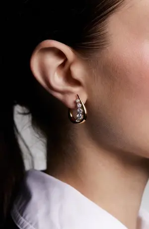 Nadri Phenom Huggie Hoop Earrings
